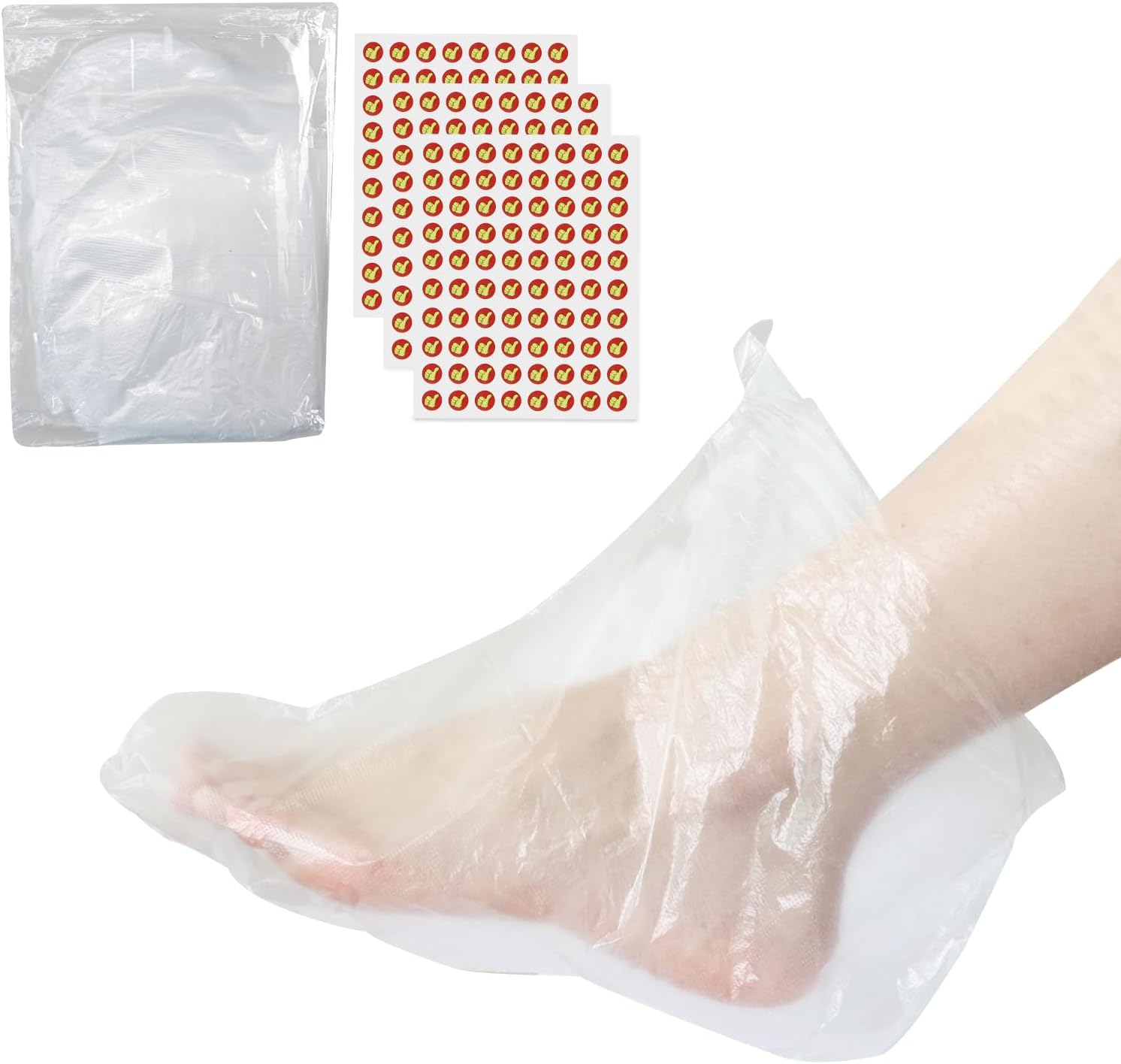 Amazon.com : 200 Pcs Plastic Foot Covers for Feet – 13 USA Leak-Proof ...