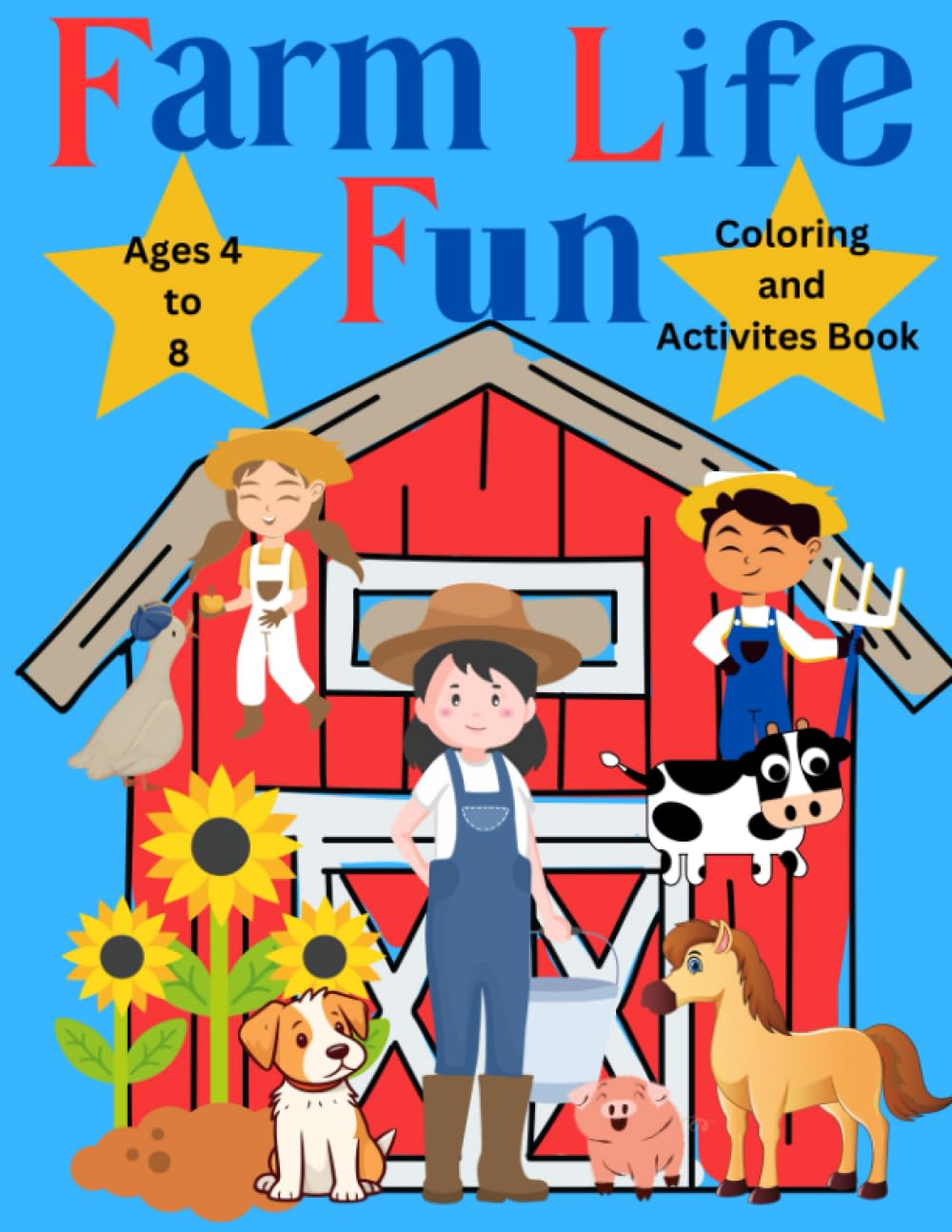 Farm Life Fun: 40 Unique Educational and Coloring Activities for Kids ...