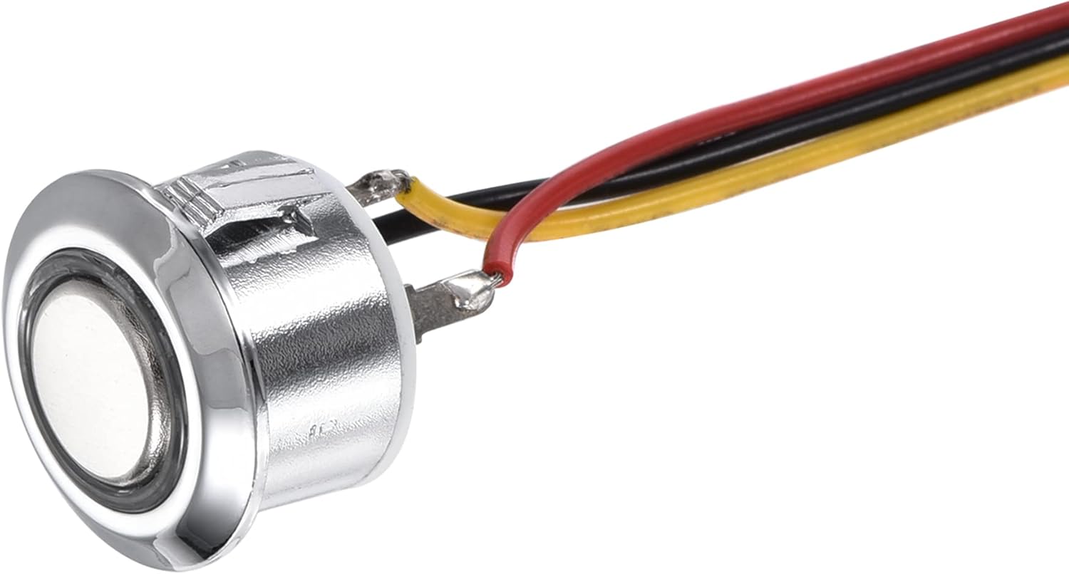 sourcing map DC 12V Touch Dimmer Switch with Blue Indicator Light 16mm ...