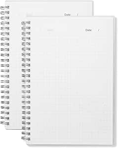 Amazon.com : MEMX Graph Ruled Spiral Notebook, 5.8 x 8.3 Inches A5 ...