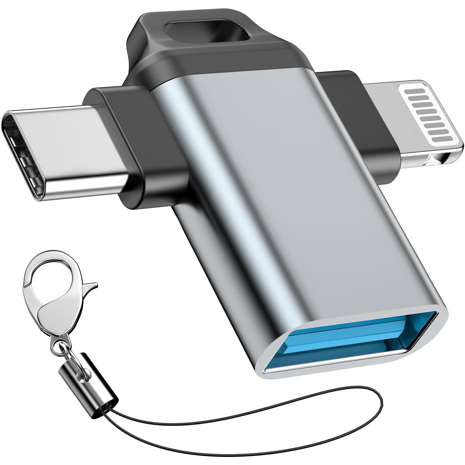 FEDUS 2-in-1 OTG adapter, OTG Cable, Light ning & USB C to USB 3.0 ...