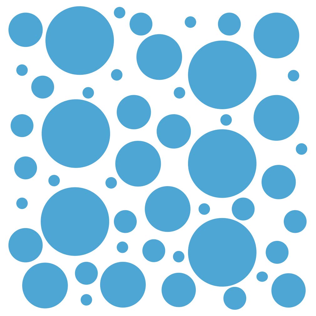 Amazon.com: Set of 100 (Ice Blue) Vinyl Wall Decals - Assorted Polka ...