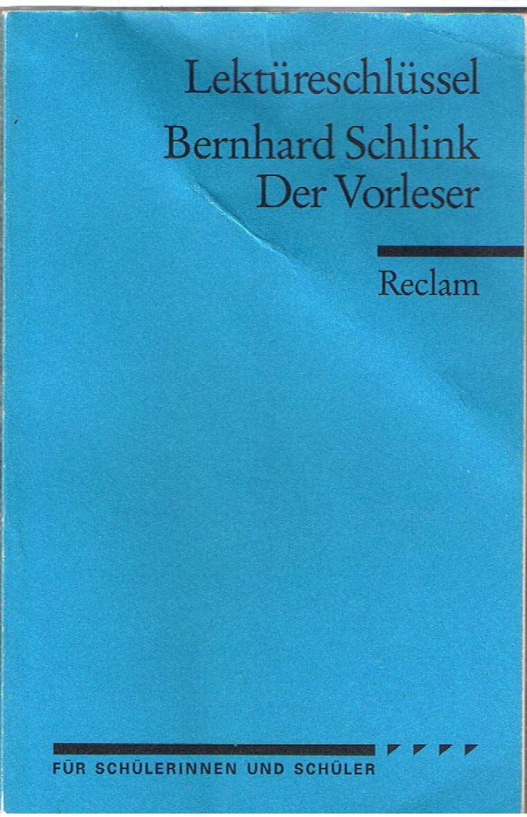Amazon.com: DER Vorleser: 9783150153598: Bernhard Schlink: Books