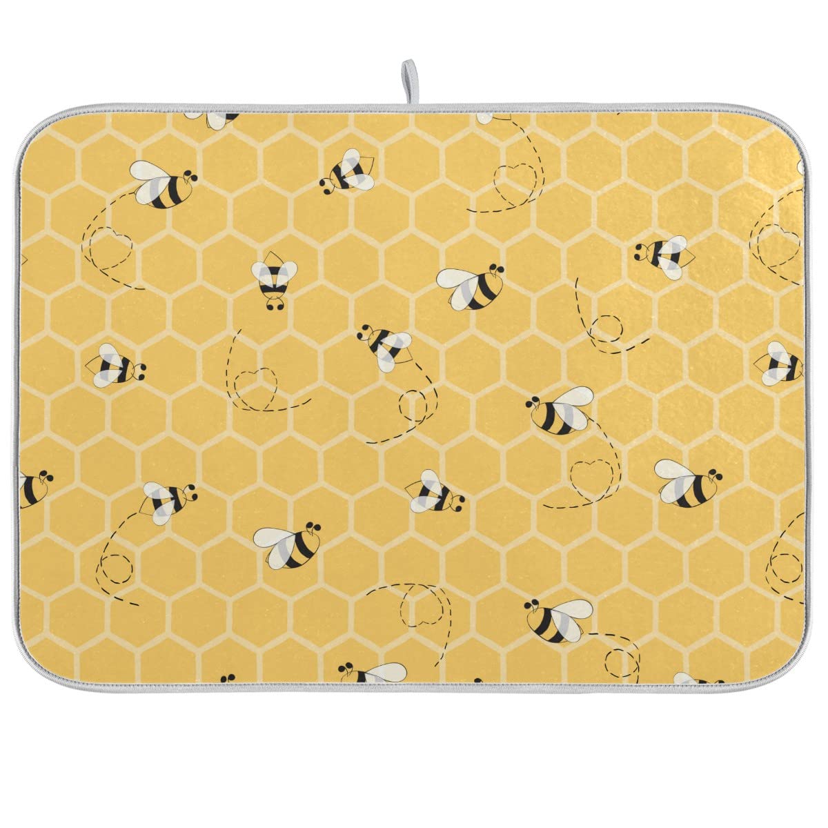 Amazon.com: Funny Bees Honey Dish Drying Mat 16x18 for Kitchen Counter ...