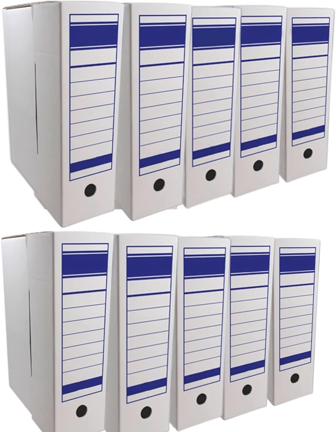 AC - Archivador definitivo, caja archivo plegable de cartón, 2 posiciones, Carpeta tamaño folio ...