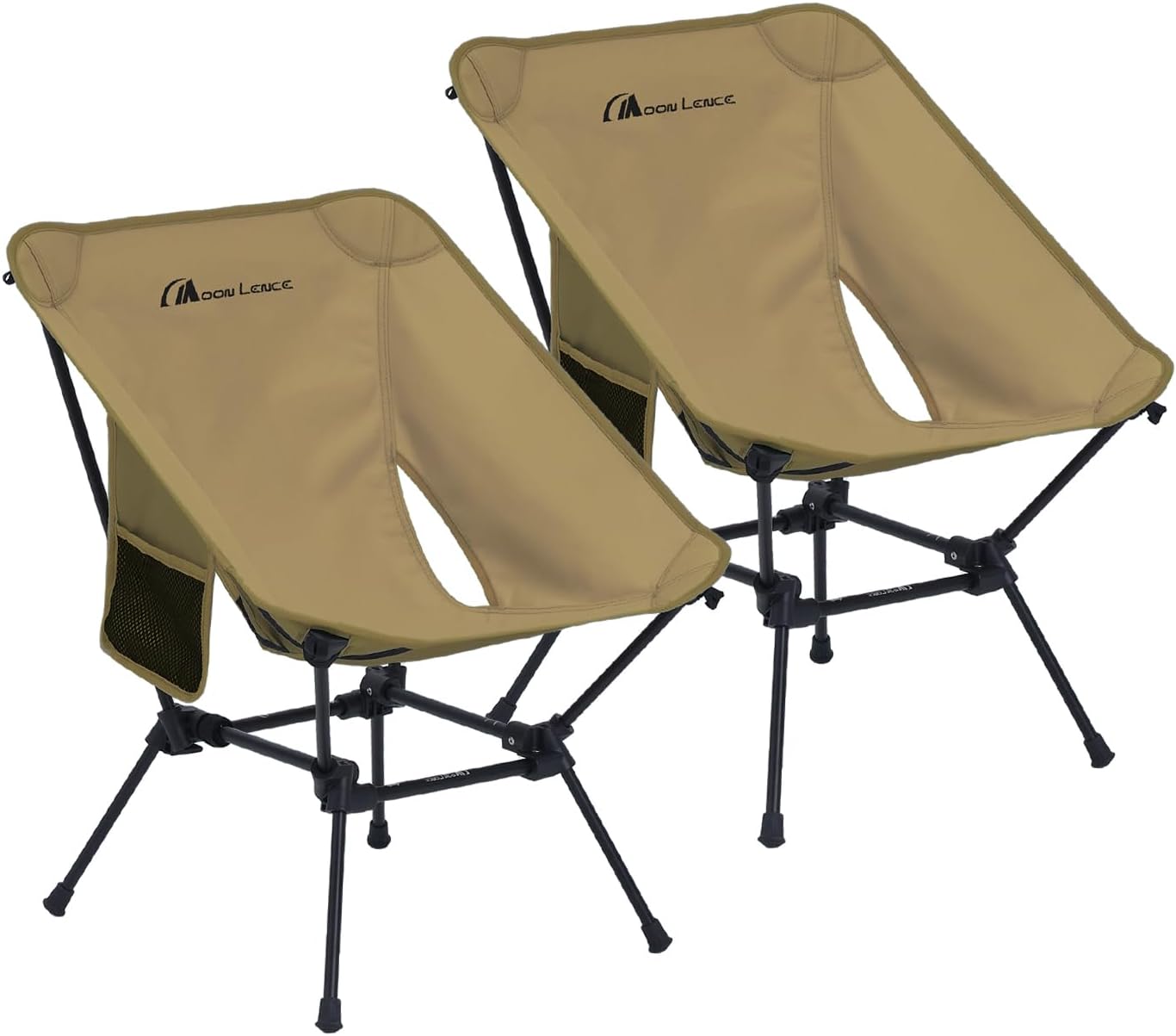 MOON LENCE 2 Pack Portable Camping Chairs, Compact Backpacking Chairs ...