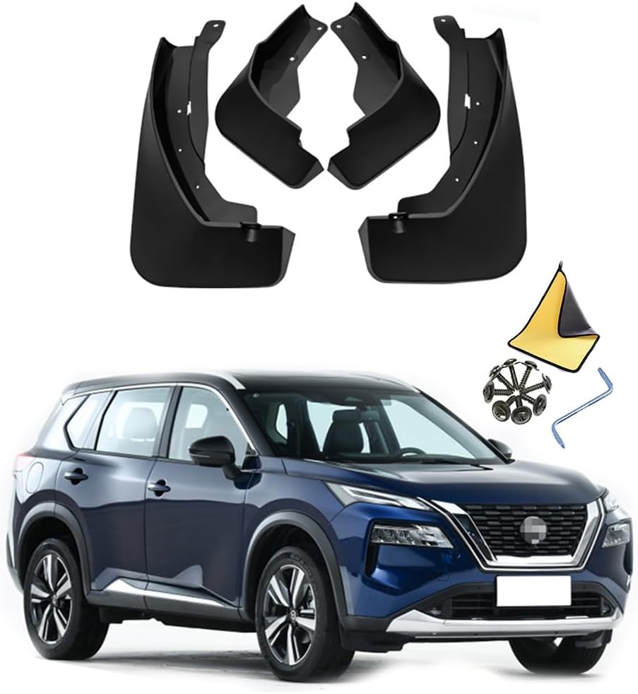 Guardabarros Coche para，faldillas antibarro， For Nissan X-TRAIL 2008 ...