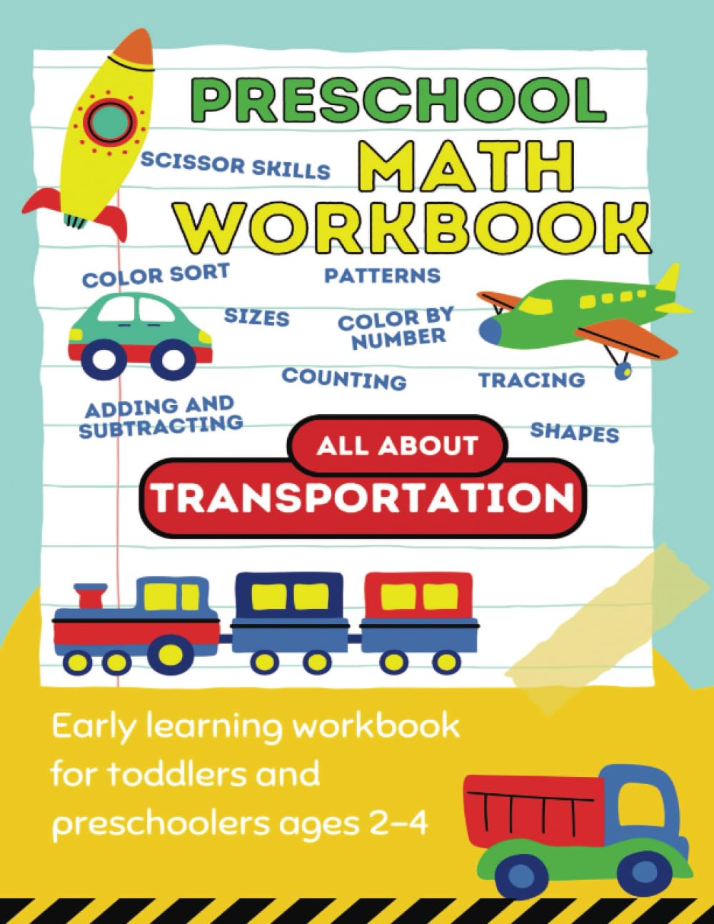 Amazon.com: Big Preschool Math Transportation Workbook for Toddlers and ...