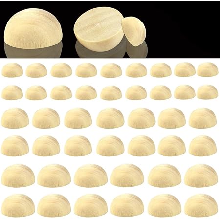 Amazon.com: Split Wood Balls, 120PCS Unfinished Half Wooden Balls, 4 ...