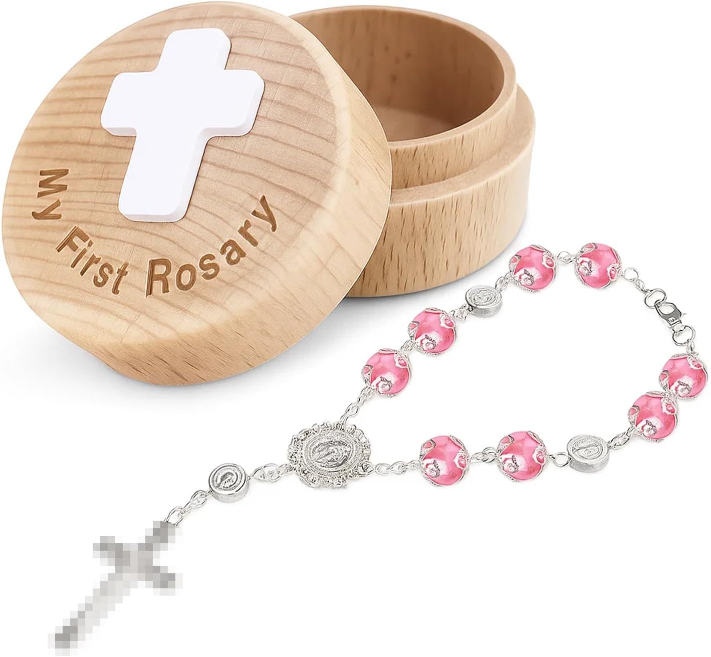 My First Rosary, Baptism Keepsake Box, Rosary Catholic Gift for Girls ...