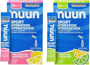 Nuun Sport Powder: Electrolyte Drink Mix, Pack of 20 Sachets, Pink ...