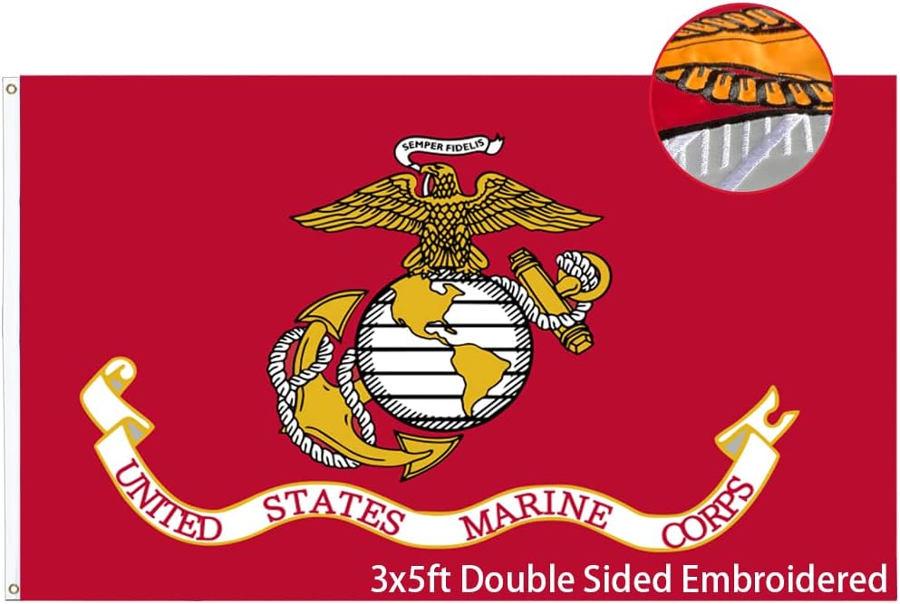 Amazon.com : Marine Corps Flag by USA Flag Co. is 100% American Made ...