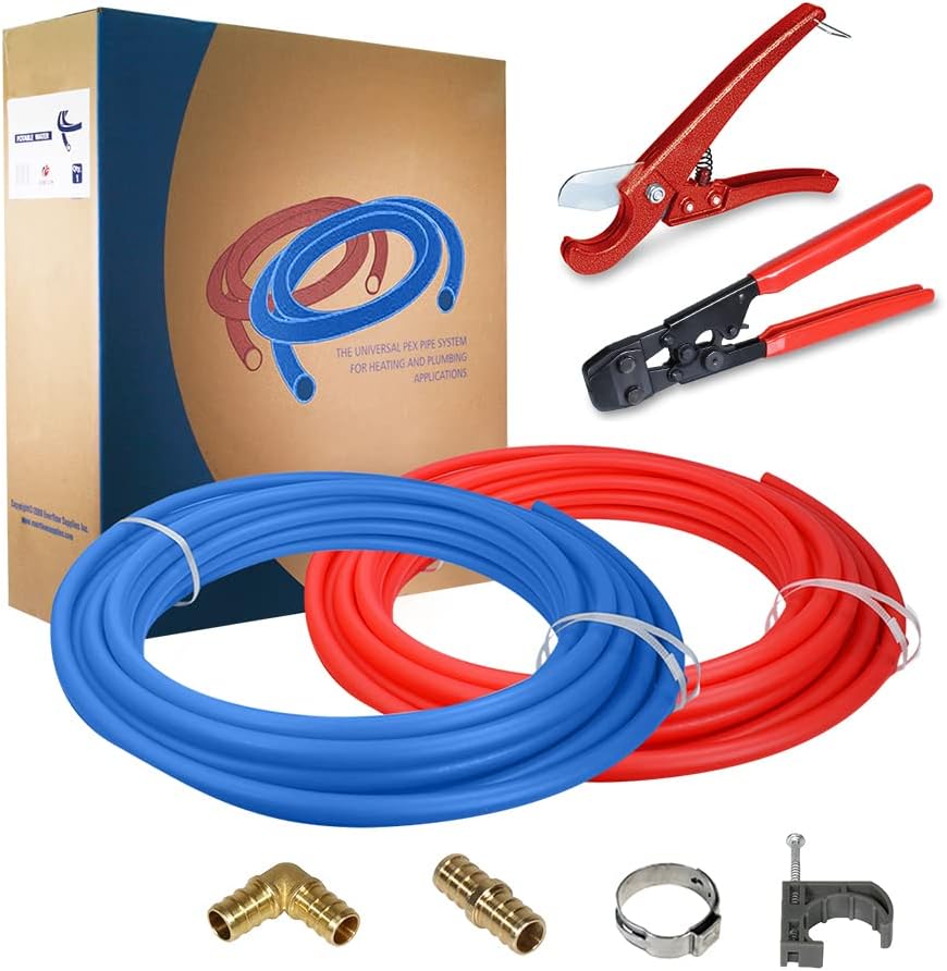 Pexflow PXKT10012 Starter Kit for 1/2-In Pex with Crimper & Cutter ...
