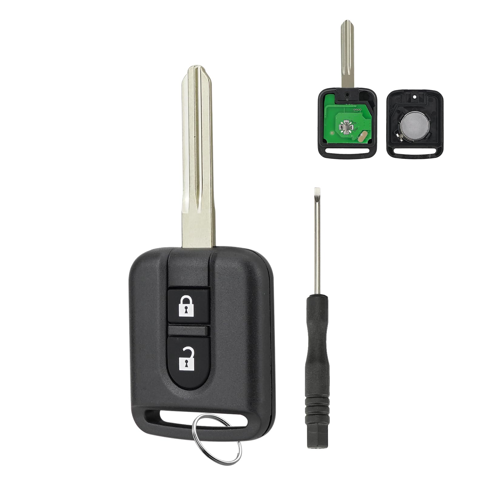 2 Buttons Remote Key For Nissan Key Fob For Nissan Micra K12 Navara ...