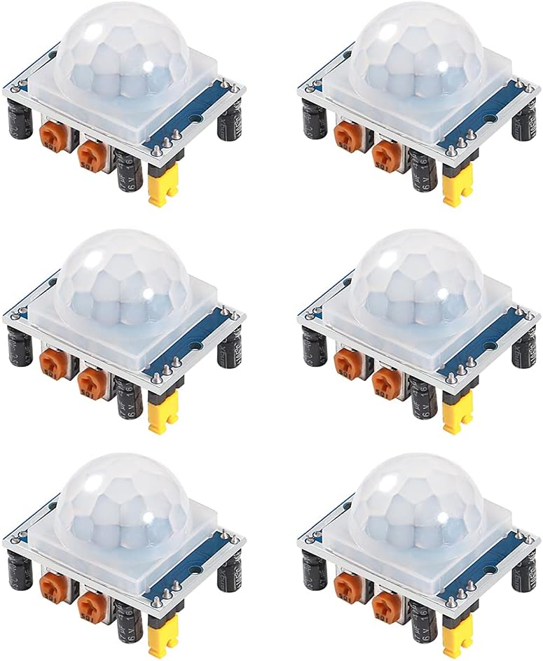 Dealikee 6pcs HC SR501 PIR Infrared Sensor IR Human Body Motion Module ...