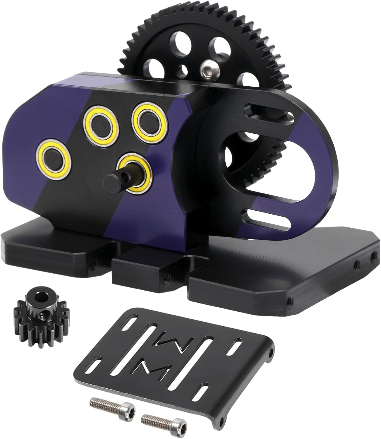 Amazon.com: AMK 1/10 Transmission, 2Low Differential Gearbox with Skid ...