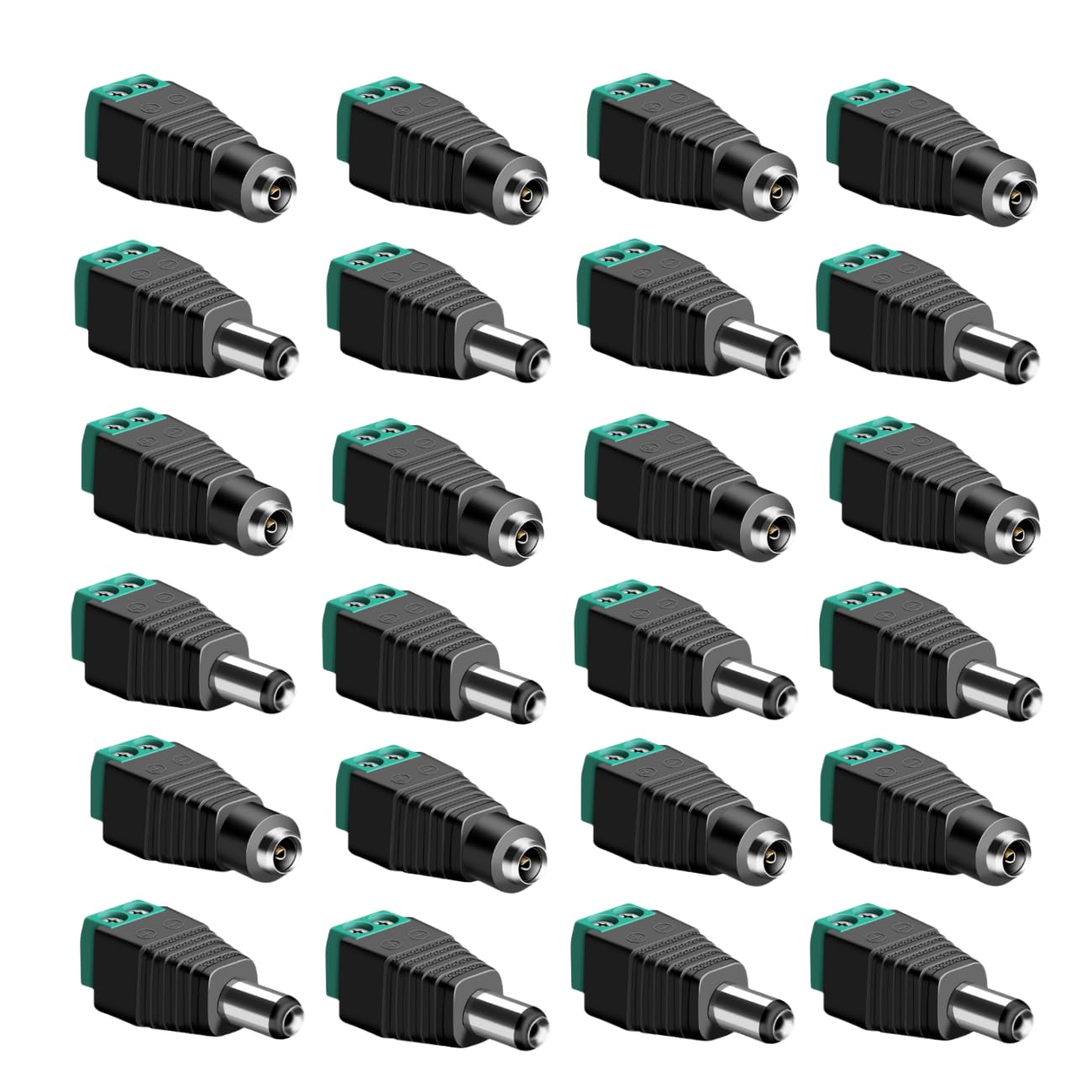 Amazon.com : CTXSumTec 24PCS/12Pairs 12V Male Female 5.5mm x 2.1mm DC ...