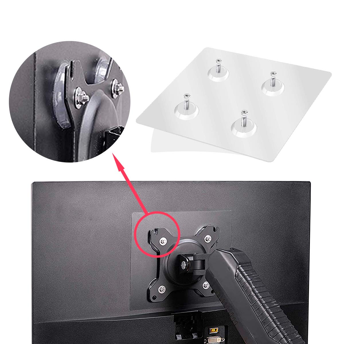 Buy ZHC high-Strength Paste, Universal VESA ing Adapter kit, Non-VESA ...