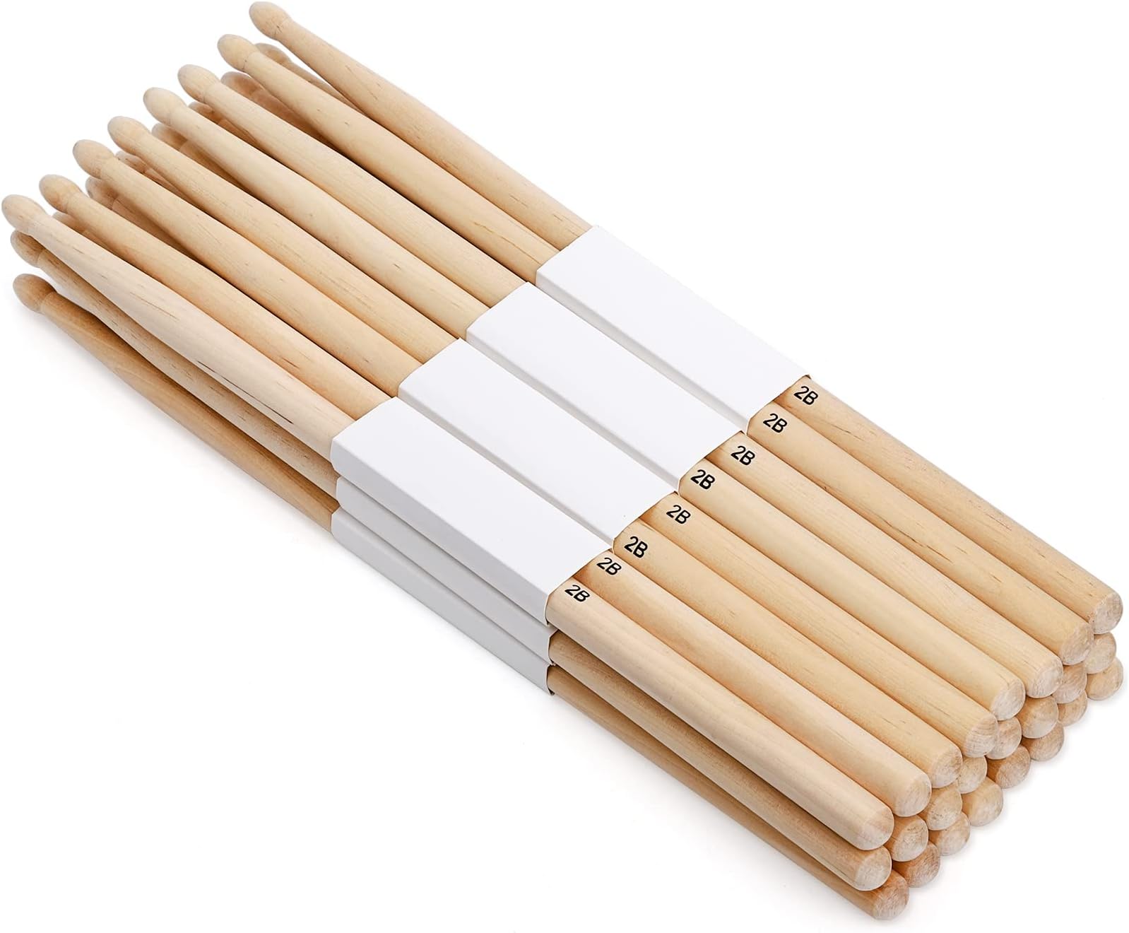 Amazon.com: Suwimut 12 Pairs Drumsticks, Hard Maple 2B Wood Tip Drum ...