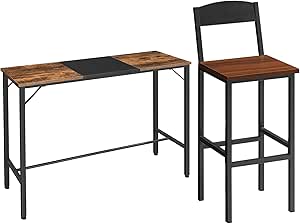 Amazon.com: HOOBRO Bar Table, 47.1" Rectangular Pub Table, Tall Counter Height Pub Table and Bar ...