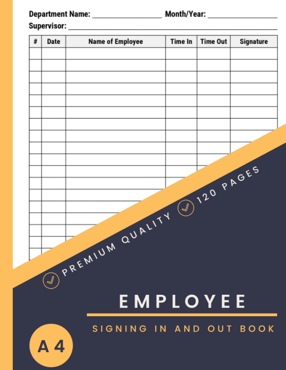 Employee Signing In And Out Book: Employee Sign in Book for Business ...