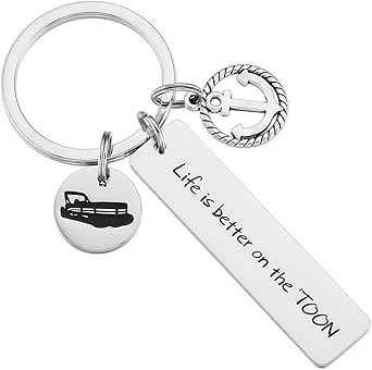 Amazon.com: AHAETH Pontoon Gifts For Men Key Chain Women Funny ...