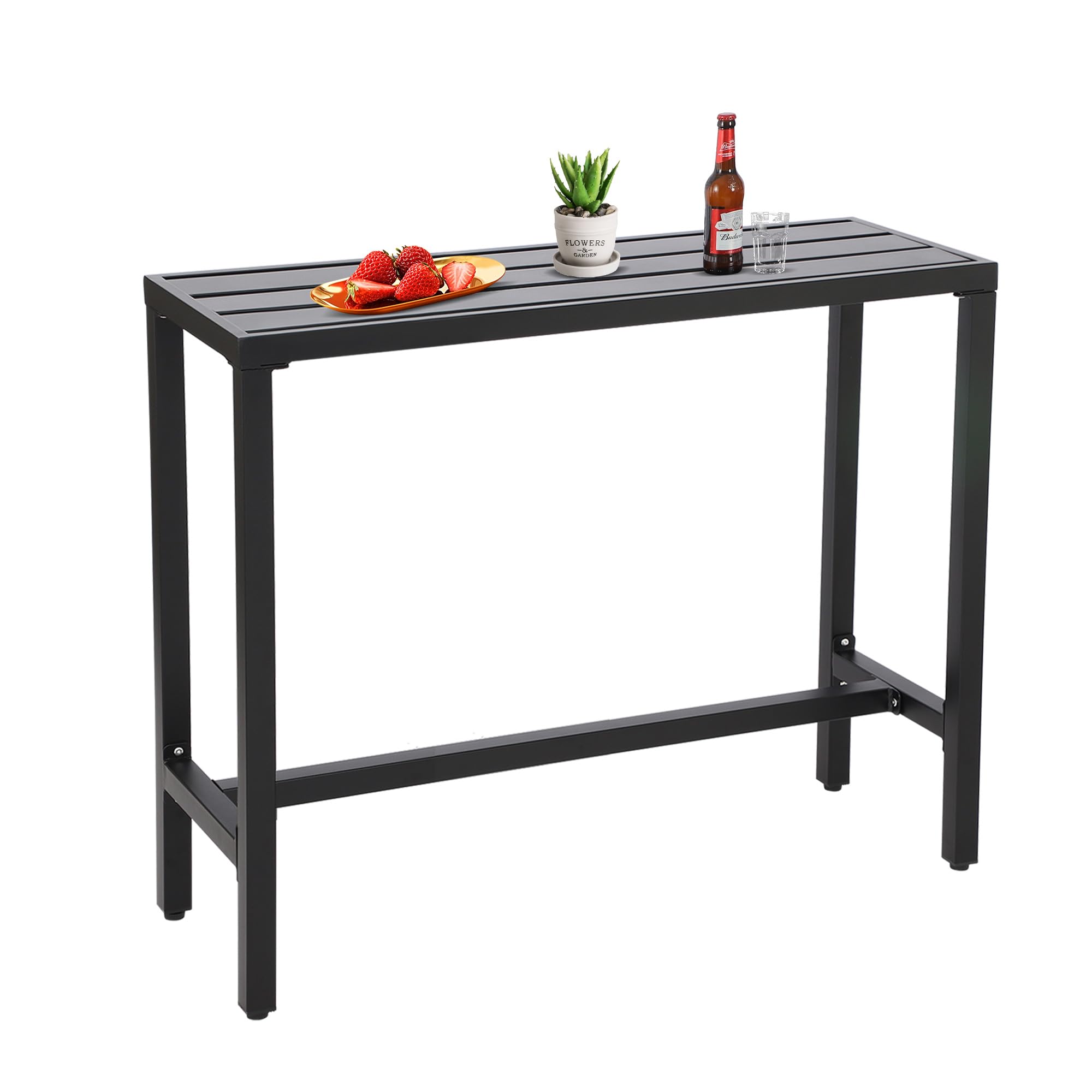 Amazon.com: Sumshadow Outdoor Bar Table, Patio Console Pub Height Table ...