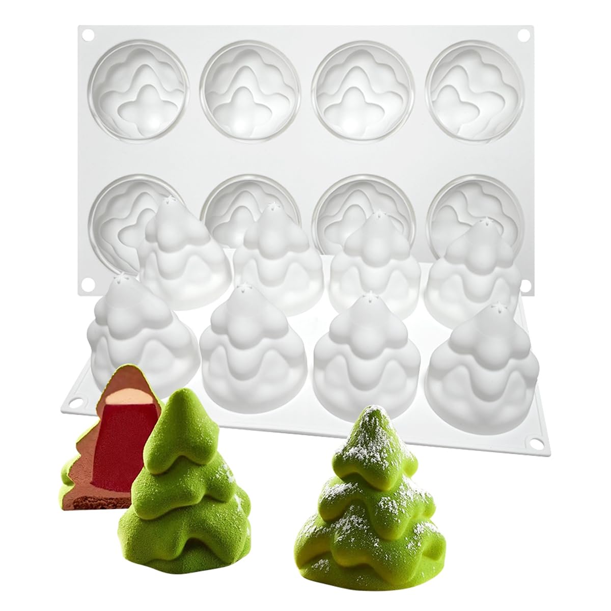 Amazon.com: TUKE Christmas Tree Silicone Molds,Chocolate Fondant Cake ...