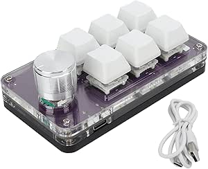 Amazon.com: Cryfokt Mini Macro Mechanical Keyboard, 6 Key One Handed ...