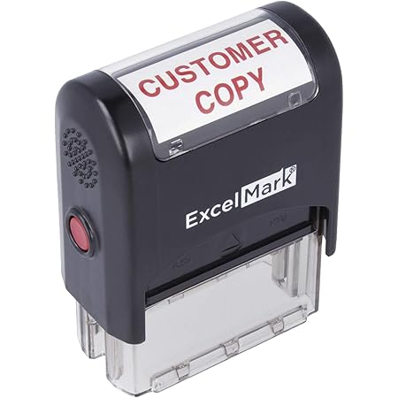 Amazon.com : Customer Copy Self Inking Rubber Stamp - Red Ink ...