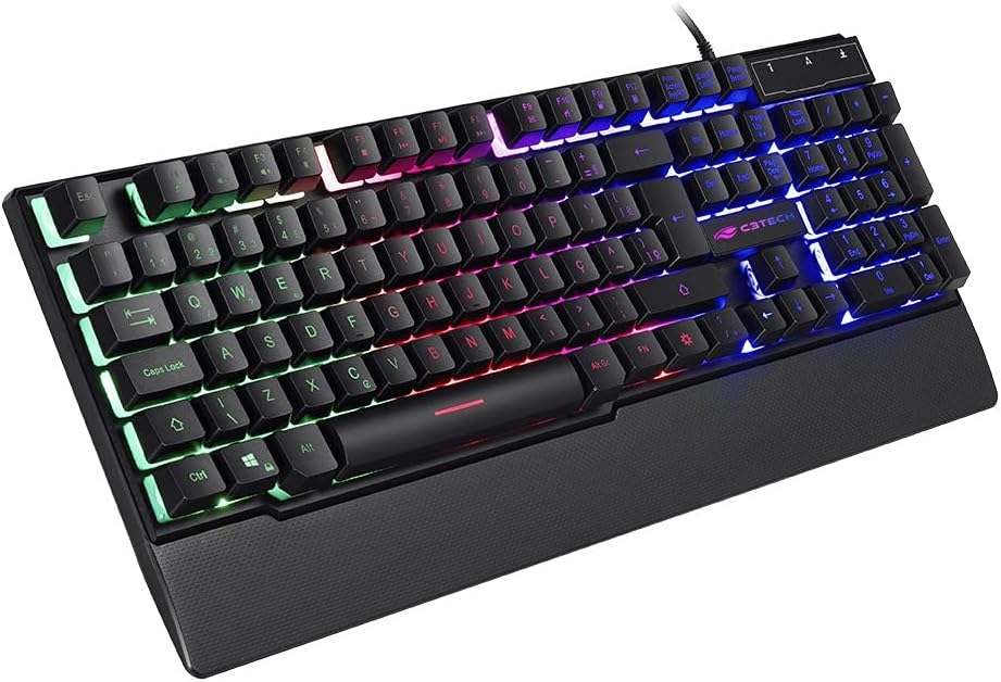 C3Tech Teclado Gamer KG-60BK Preto USB ABNT2 LED Multicores anti ...
