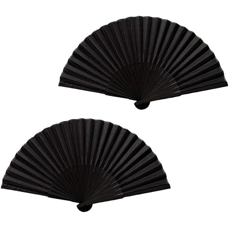 Amazon.com: Minelife 2 Pack Bamboo Silk Folding Fan Handheld, Chinese ...