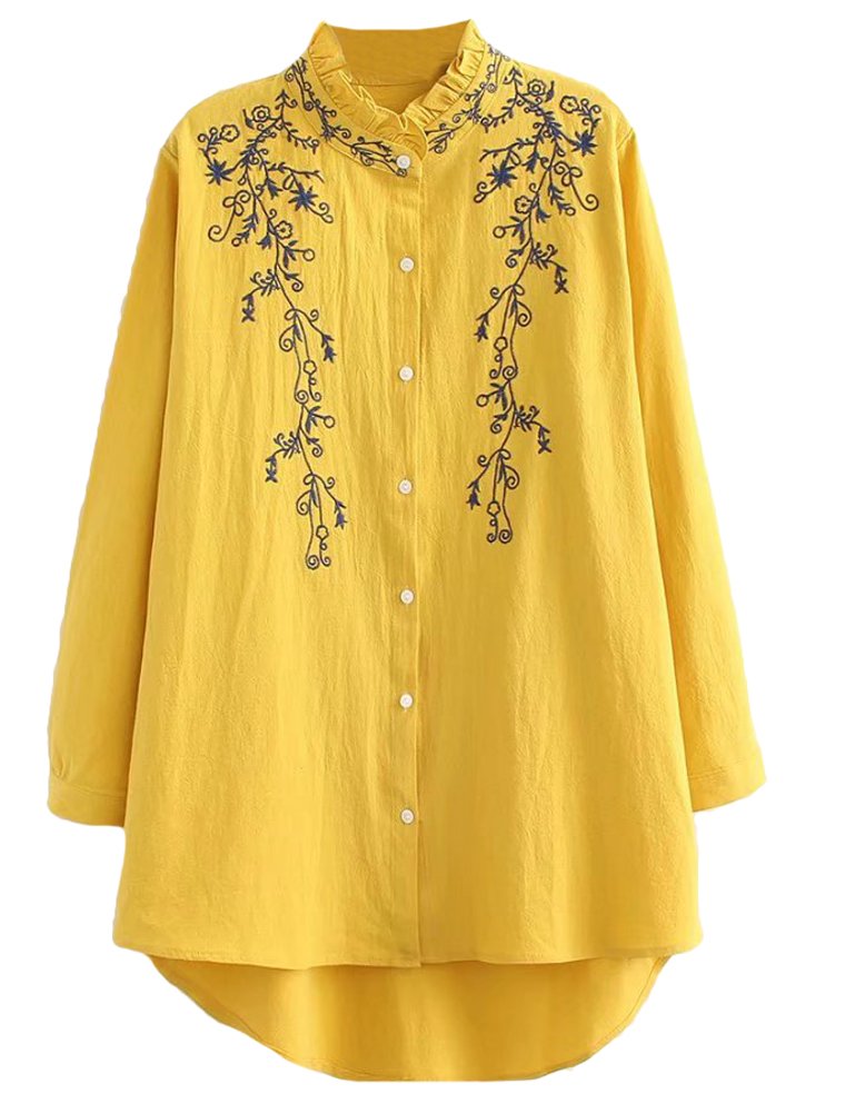Embroidery Shirt Yellow | Free Embroidery Patterns