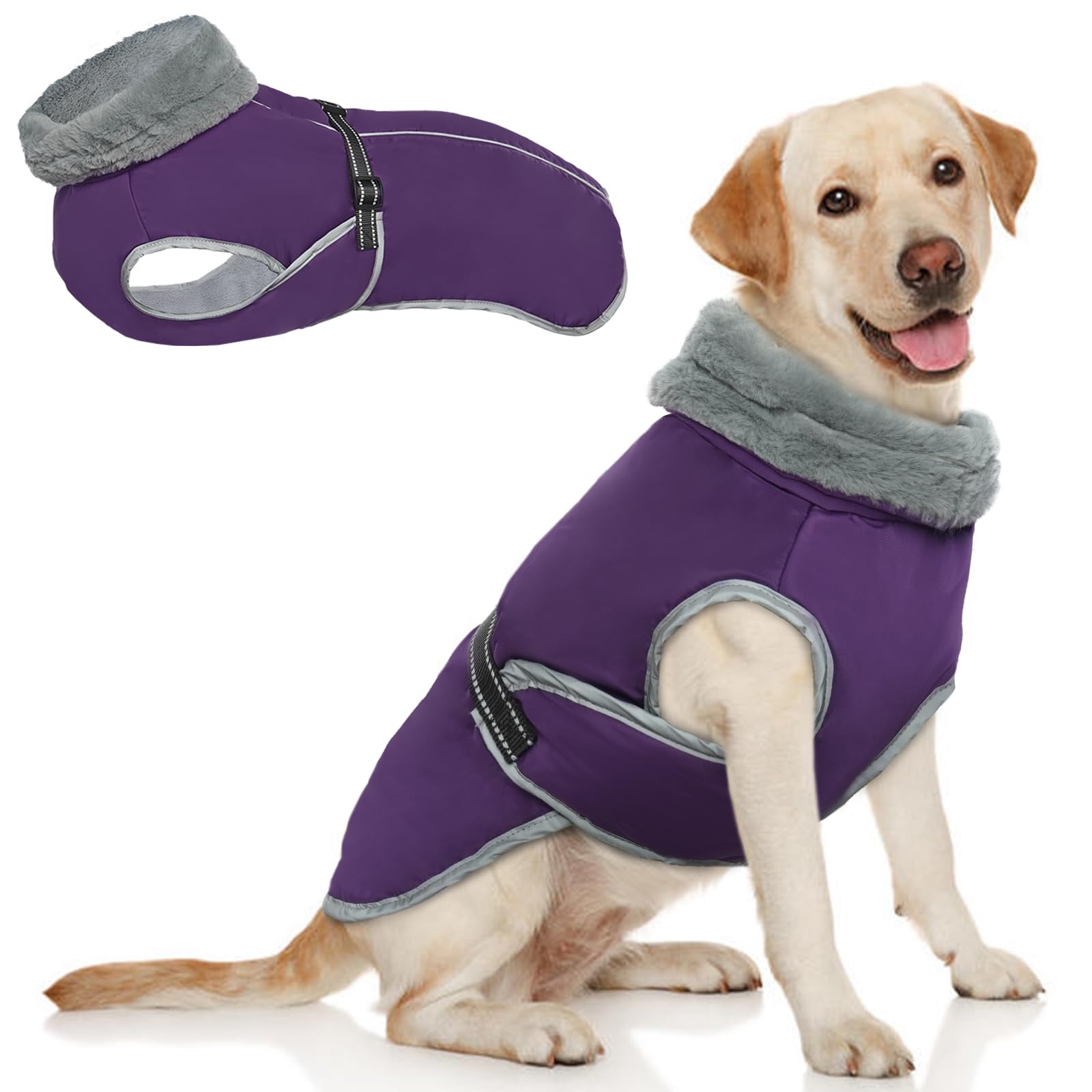 MHaustlie 3XL Dog Coat, Large Breed Dog Winter Jacket Warm Dog Coat ...