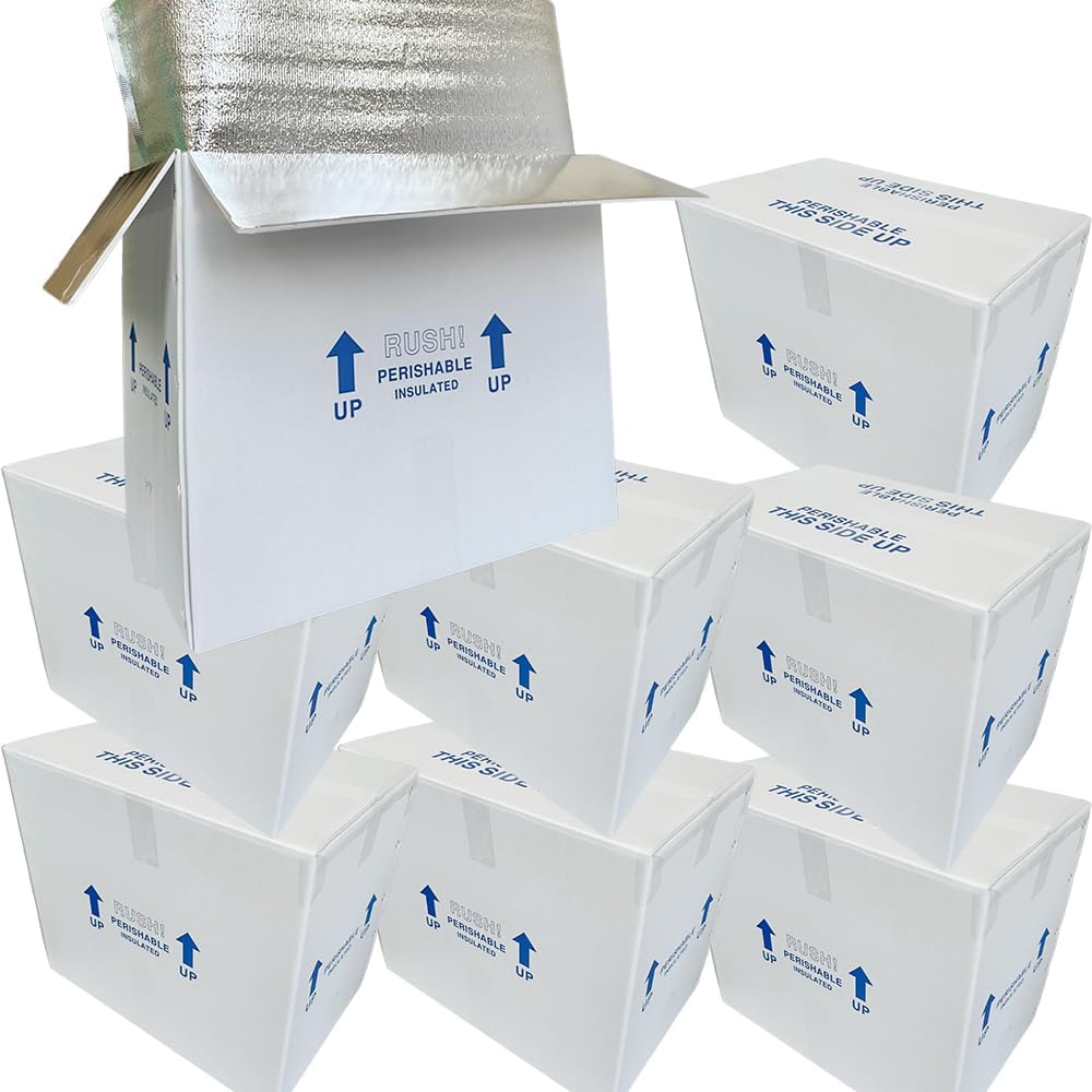 Amazon.com: ROTCH Insulated Shipping Boxes with Liners, 8 Pack 19x12x16 ...