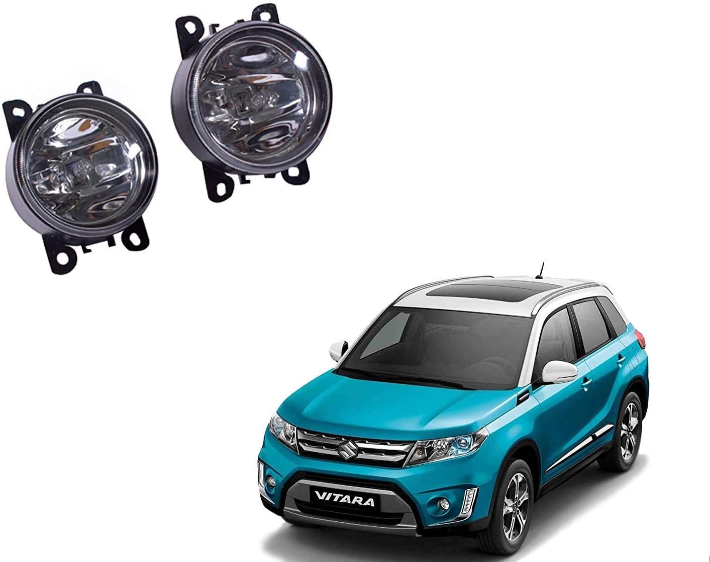 K D LED Fog Lamp set For Maruti Suzuki Brezza/Baleno 2022-NOW PAIR ...