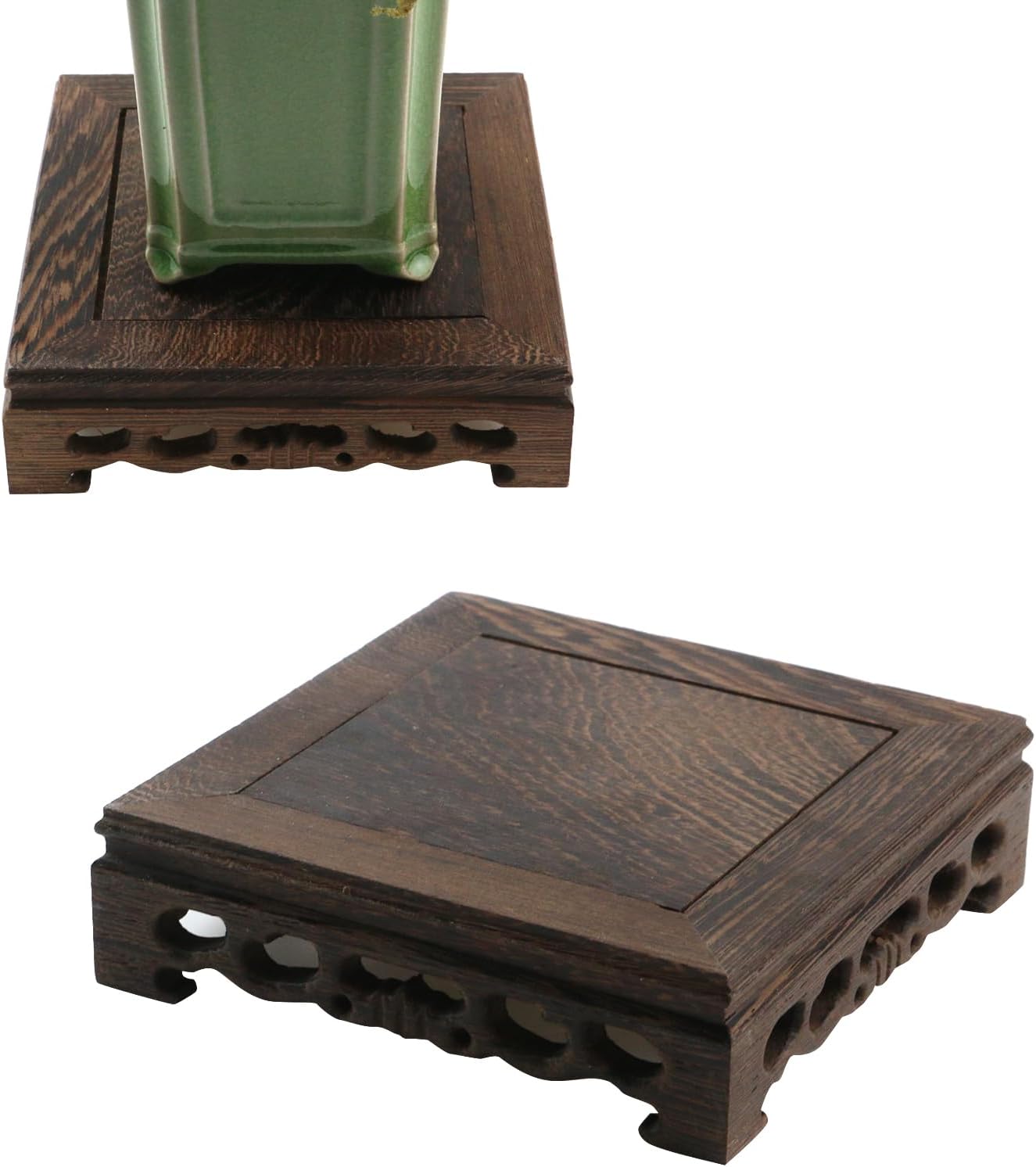 Amazon.com: WDONAY Wooden Display Stand Base 5.43" x 5.43" Square Wood ...