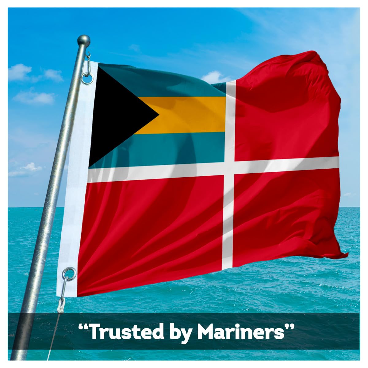 Marine Yacht Courtesy Flag Nyl-Glo Bahamas Courtesy Flag - 12 X 18 Inch ...