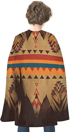 Amazon.com: BVNMT Native American Printed Cape Unisex Adult Costume ...