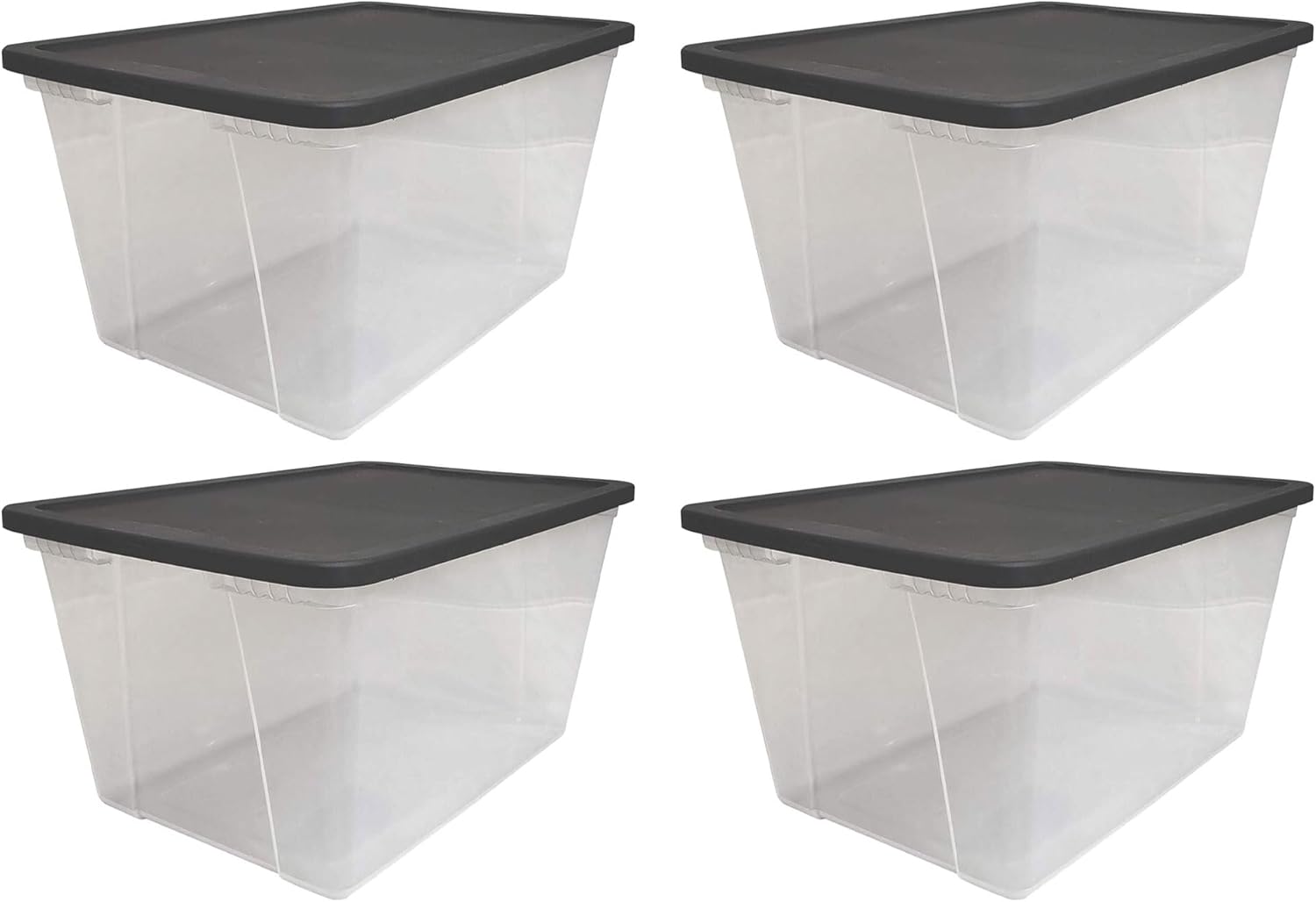 Amazon.com - HOMZ Snaplock 56-Quart Plastic Multipurpose Stackable ...