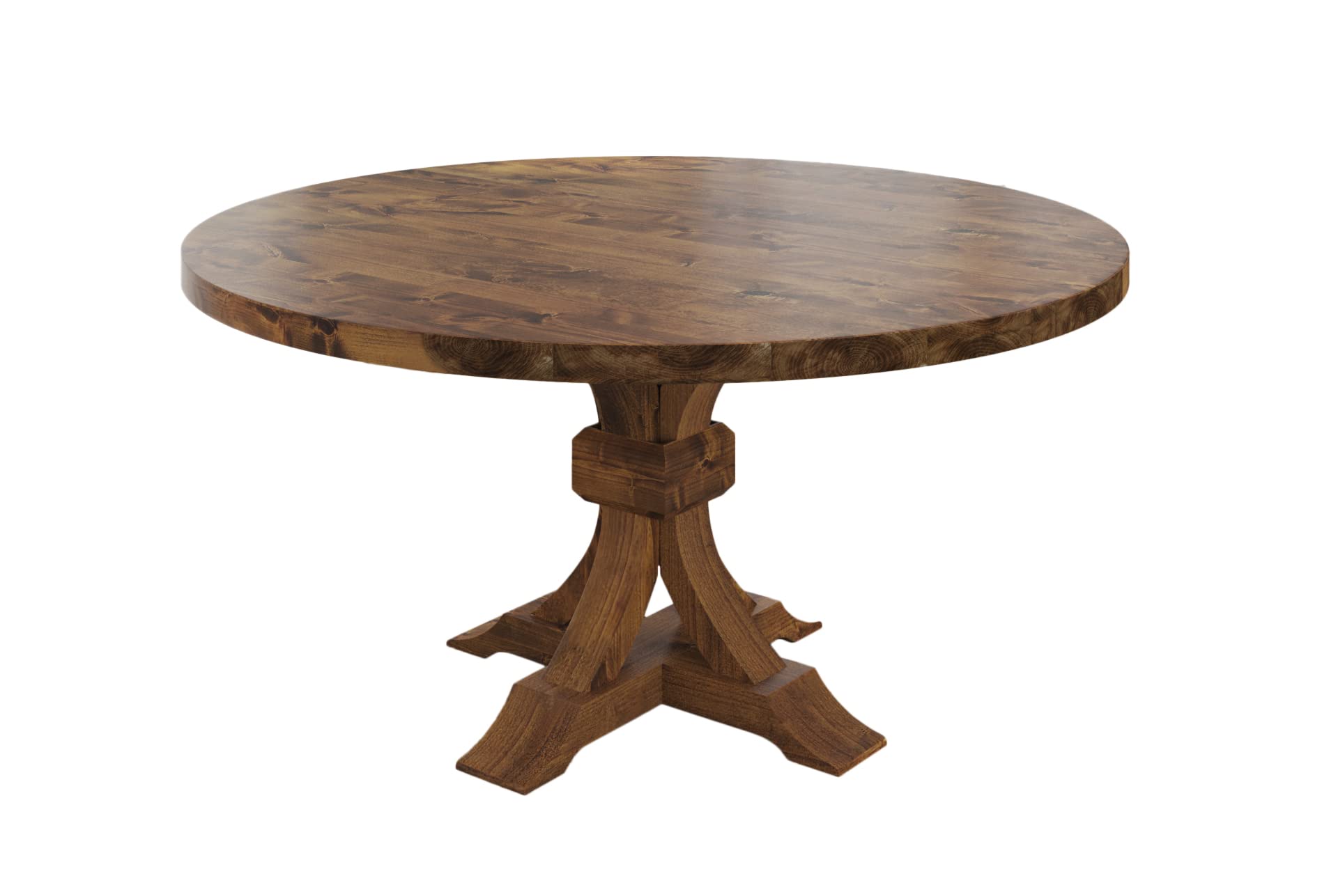 Modern Rustic Tree Base Round Dining Table