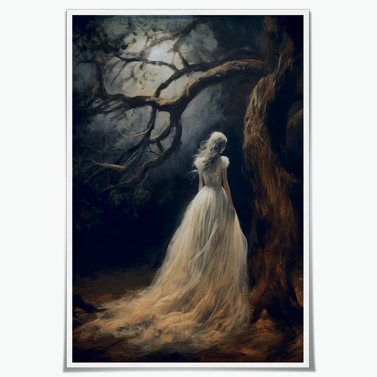 Amazon.com: Gothic Home Wall Art The lost lady of the forest Dark ...