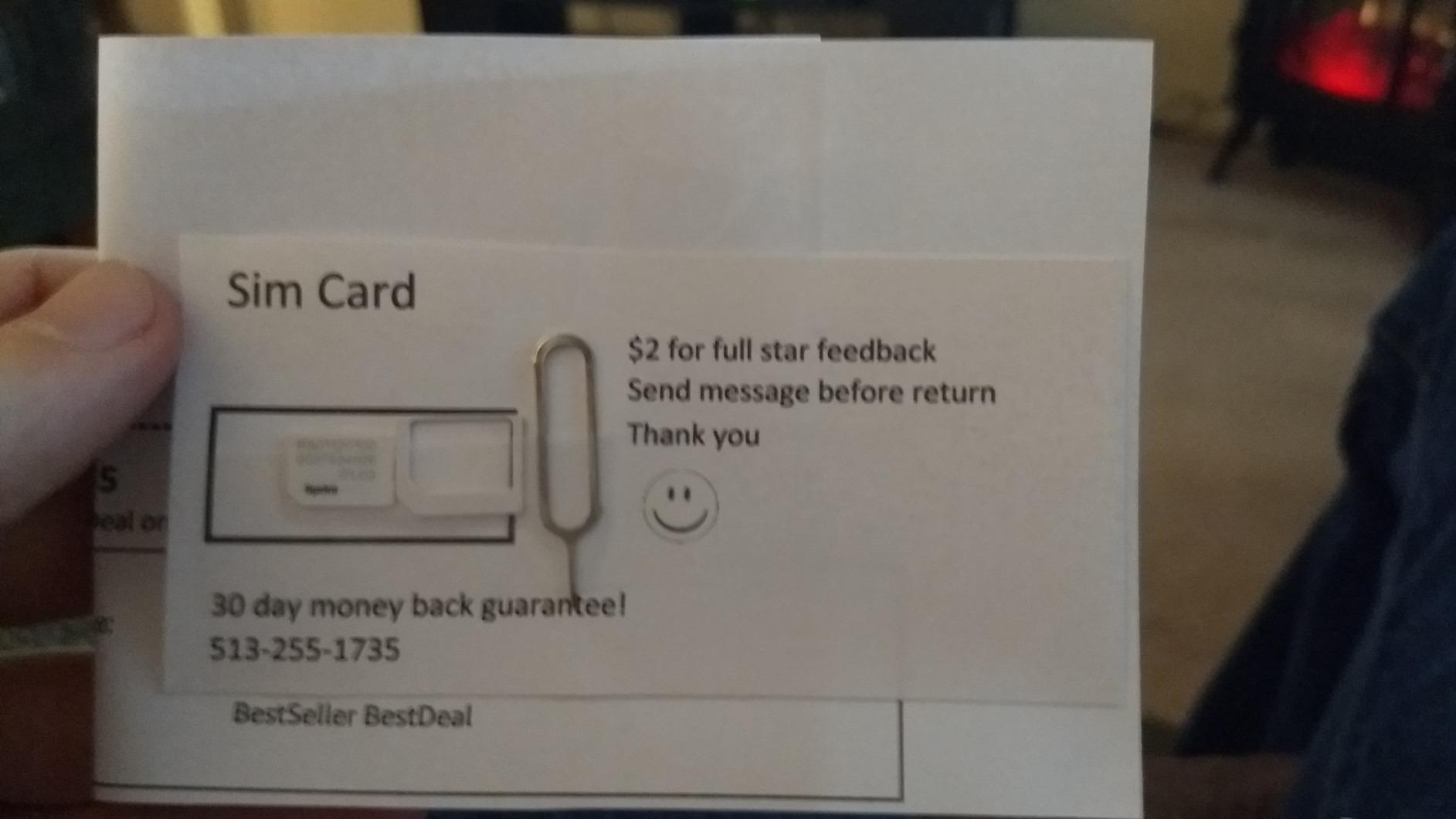 Amazon.com: Sprint SIM Activation Kit - Read Description For Compatible ...