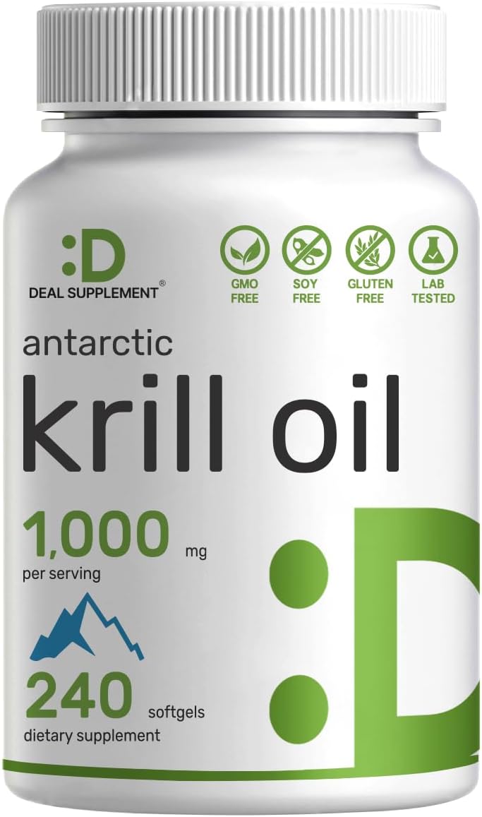 Amazon.com: Carlyle Antarctic Krill Oil 2000 mg 120 Softgels | Omega-3 ...