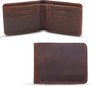 Amazon.com: Leather Wallet for Men, RFID Blocking, Top Grain Leather ...
