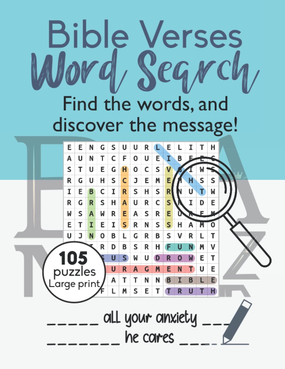 Bible Verses Word Search: 105 Puzzles for everyone. Find the Words and ...