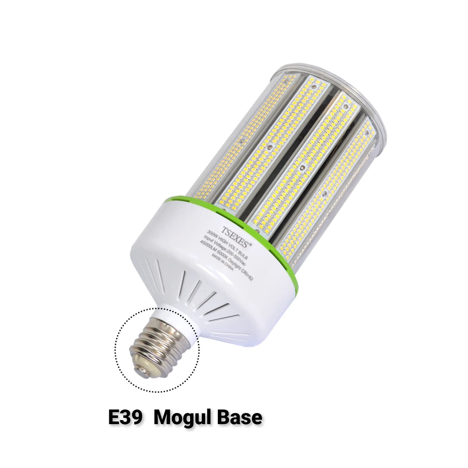 Snapklik.com : TSEXES 347V 480V LED Corn Cob Light Bulb,300W E39 Mogul ...