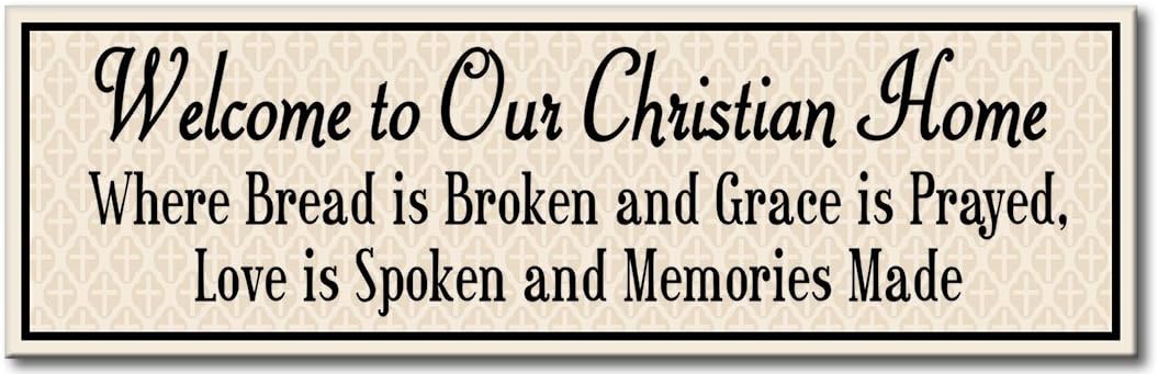 Amazon.com: My Word 5.75 x 16-Inch Wood Sign, Welcome, Christian Home-5 ...