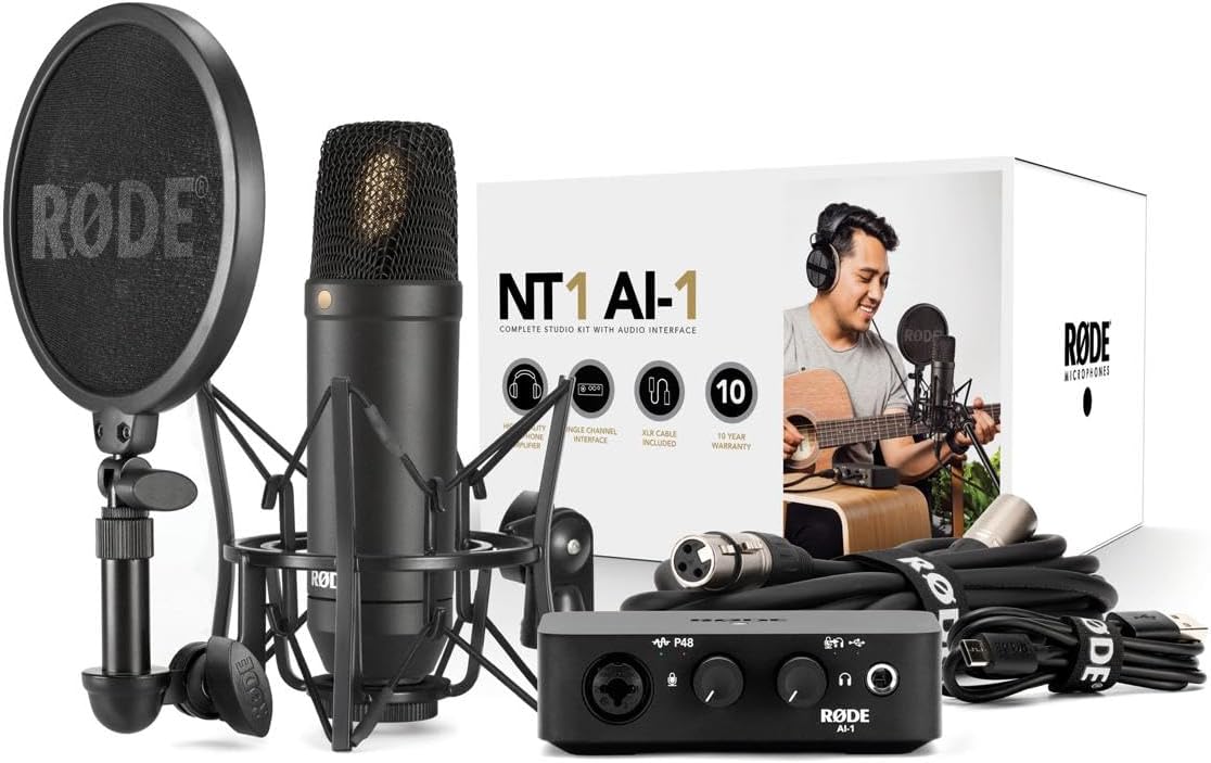 Kit de estudio completo de Rode con el NT1 y el Ai-1