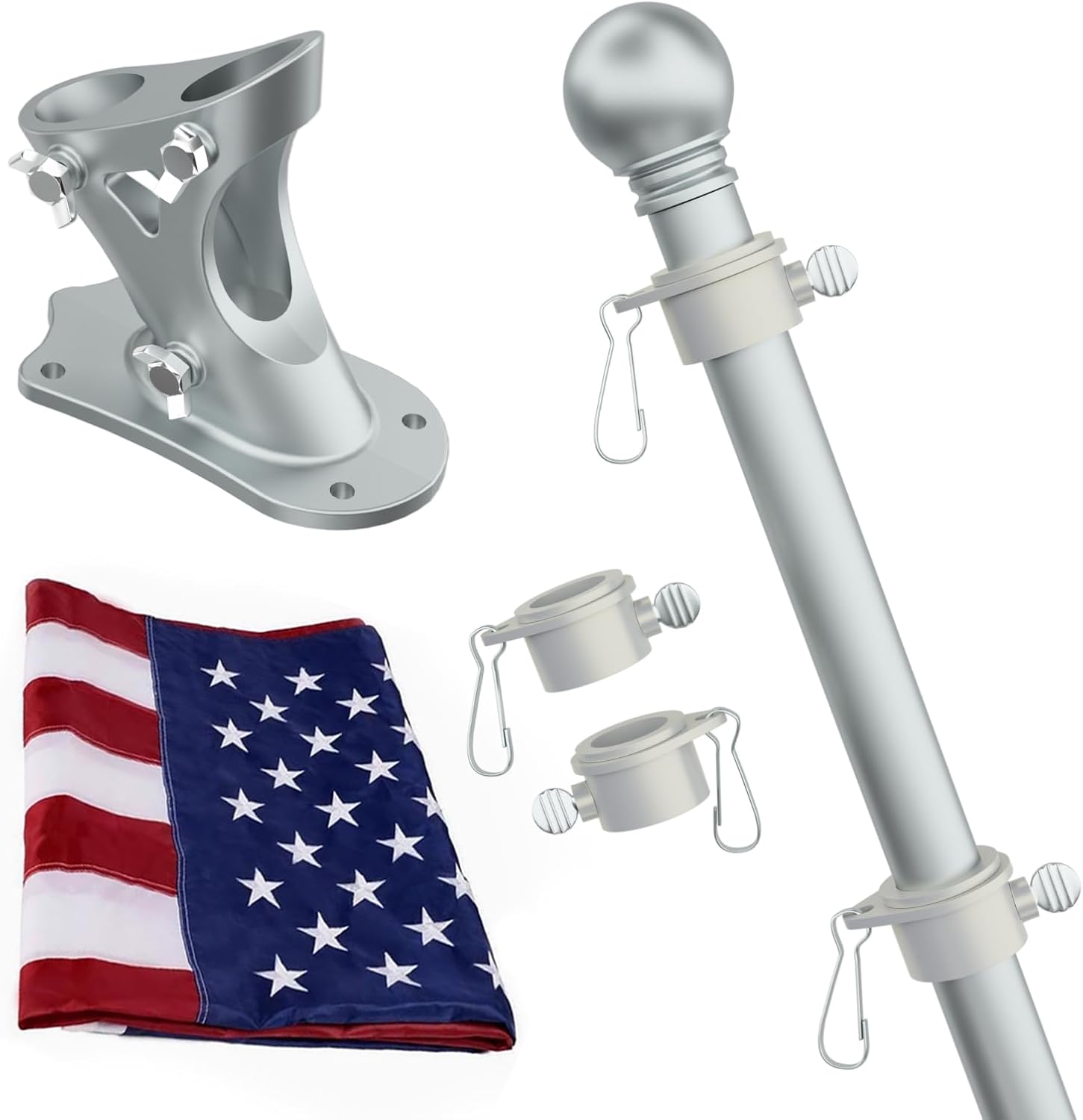 Amazon.com : TalingMA Flag Pole Kit 6FT Flag Pole for Outside House ...